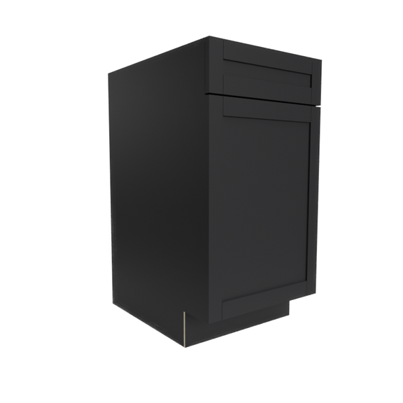 Single Shaker Espresso Base Cabinet 1-Door 1-Drawer
